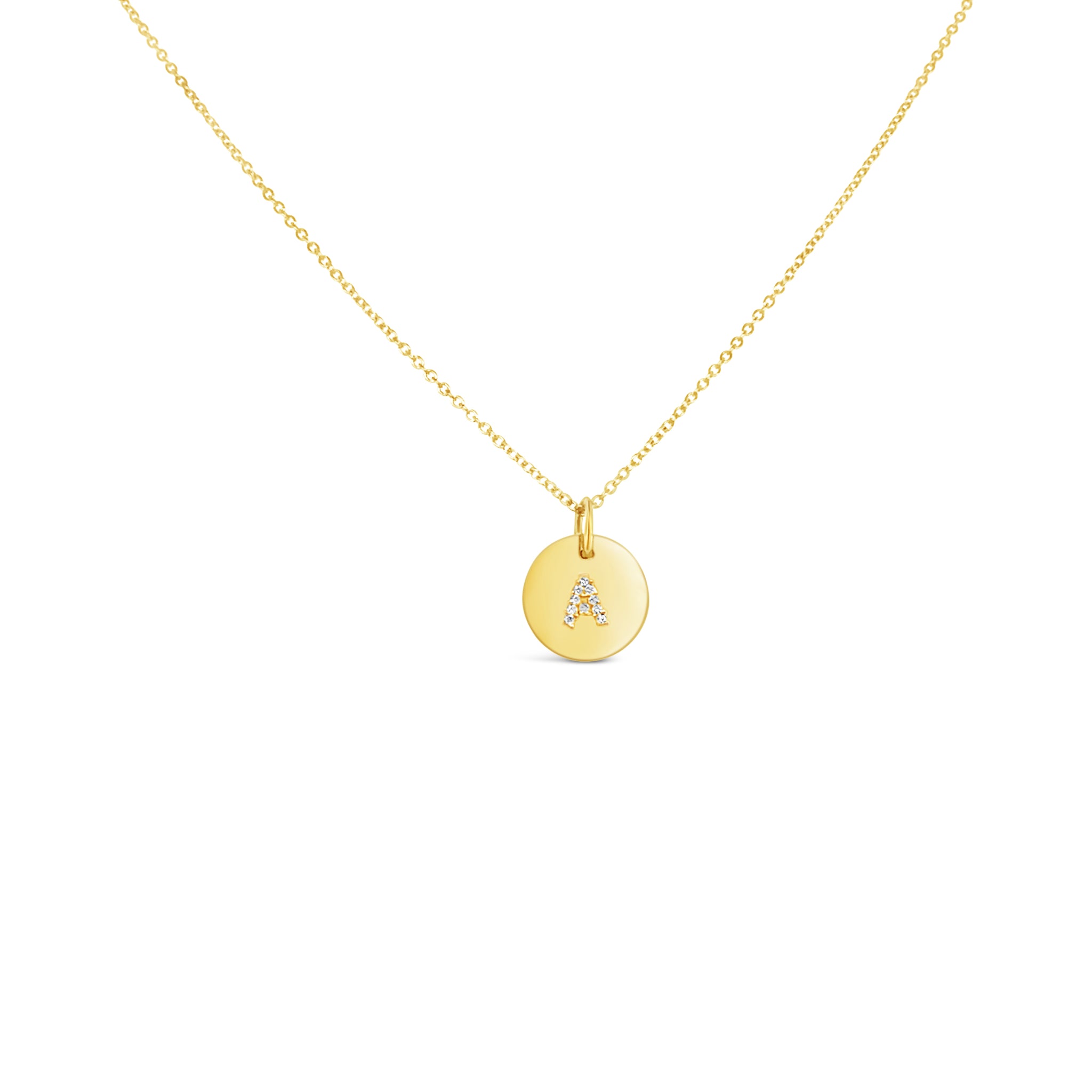 Diamond Initial Disc Charm | Jessica Jewellery
